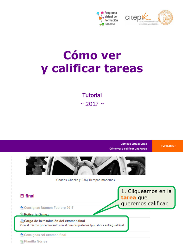 PVFD - EVEA1 - Tutorial - Cómo Ver y Calificar Una Tarea | PDF