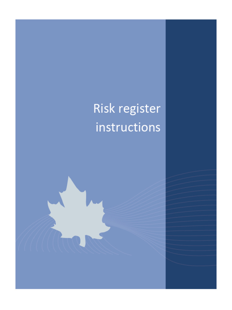 12 - Risk Register Instructions - KSP Version | PDF