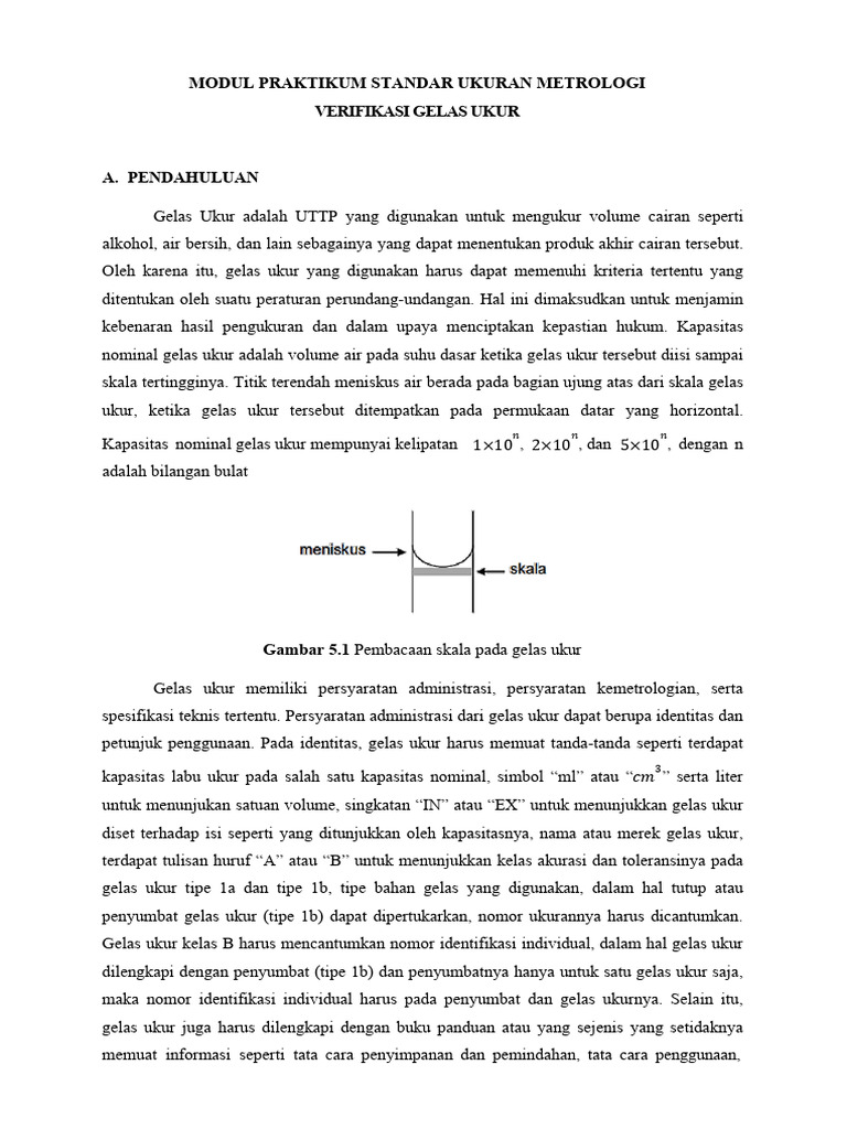 Modul Verifikasi Gelas Ukur-1 | PDF
