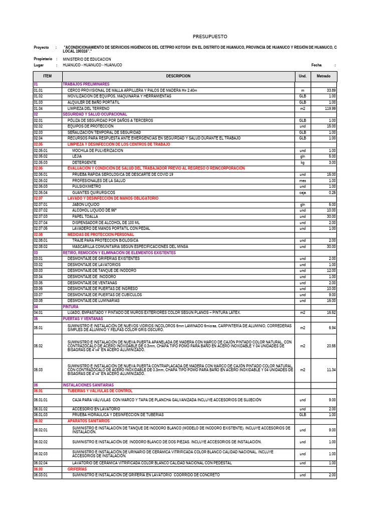 2.4 .Plantilla Pres - Ie Cetpro Kotosh | PDF