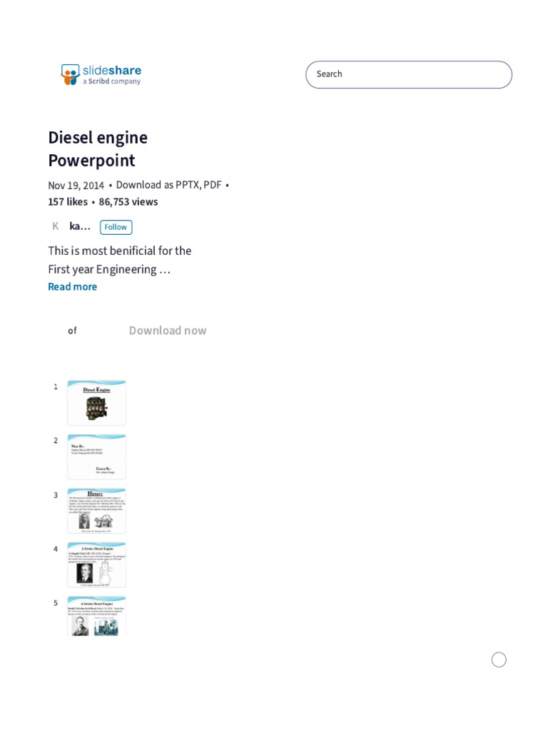 Diesel Engine Powerpoint | PDF