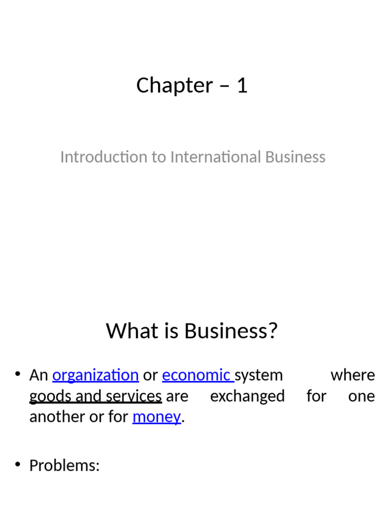 CHAPTER - 1 -IB- PPT | PDF