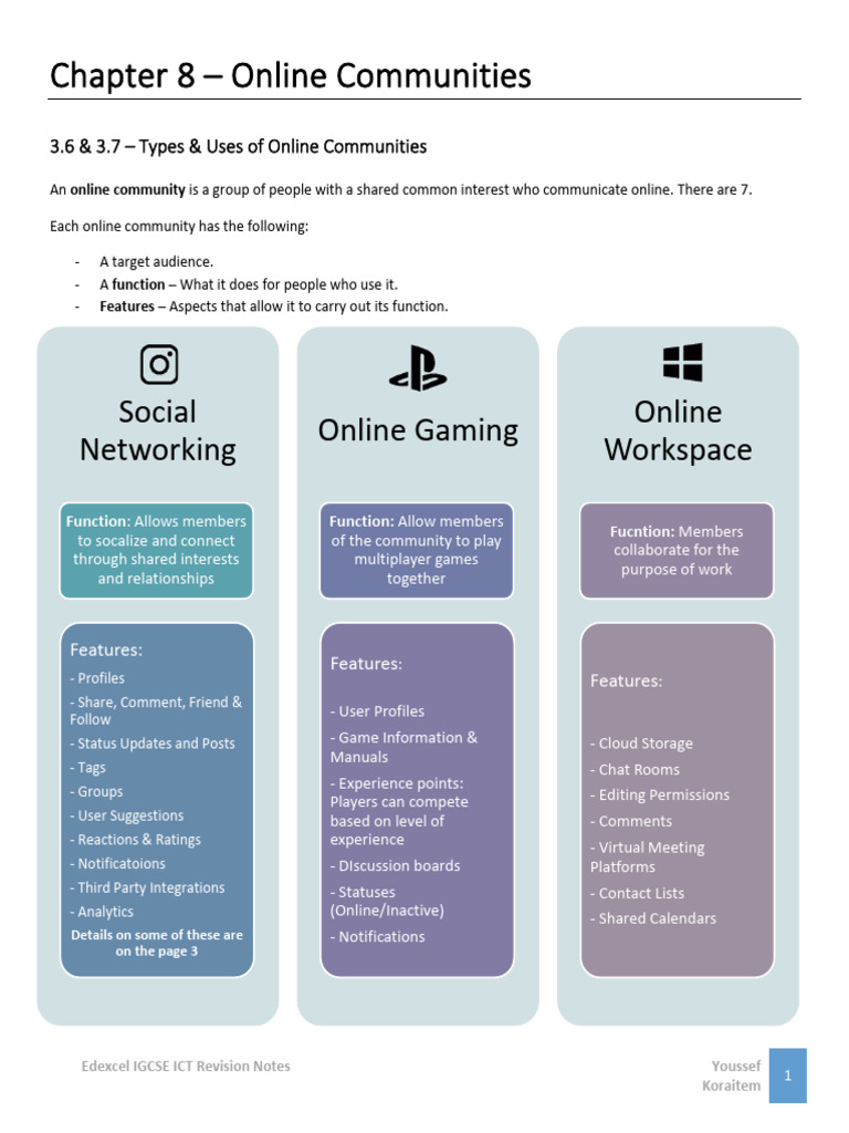 ICT - Chapter 8 - Revision Notes | PDF