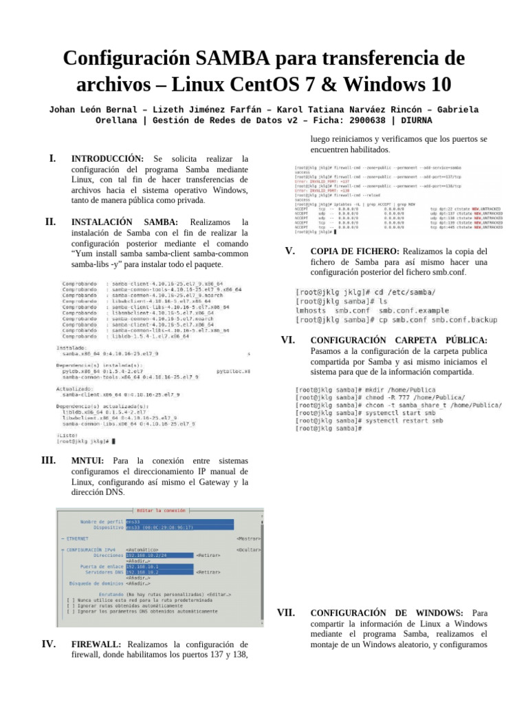 Samba - CentOS 7 | PDF