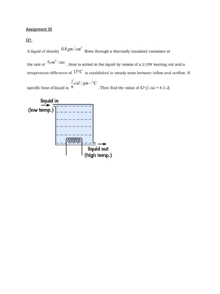 Assignment 30 - Thermal Physics (Calorimetry) | PDF