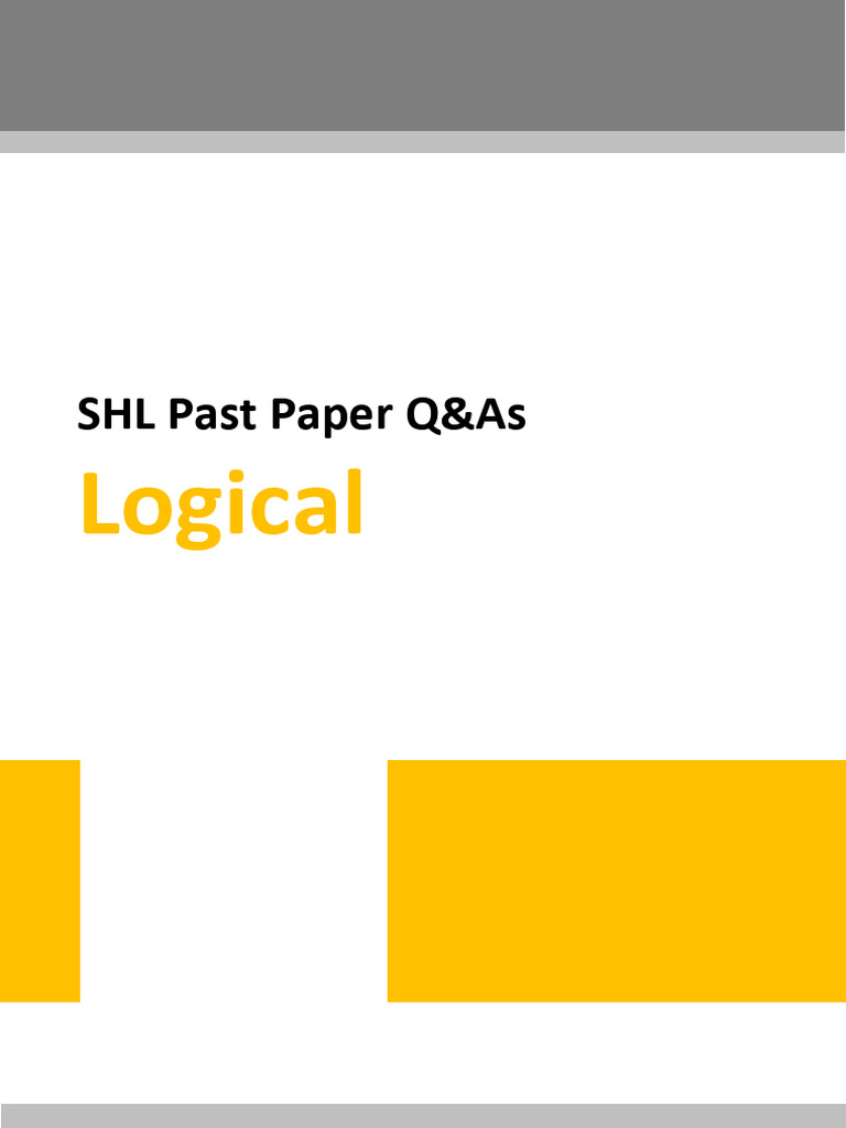 SHL Logical - May 2018 Updated | PDF
