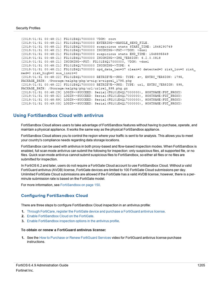 Fortigate AV With Sandbox Cloud | PDF