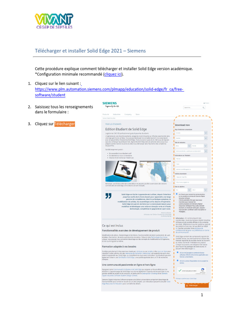 Solid Edge 2021 Telecharger Et Installer Pdf