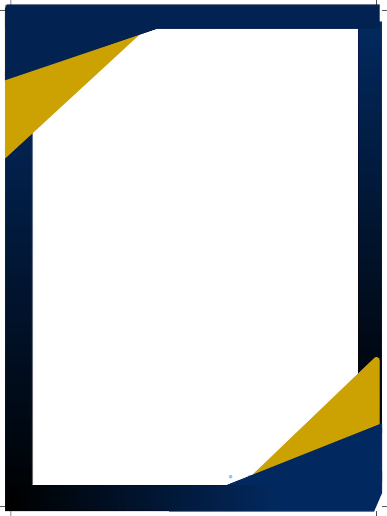 Blue and Yellow Minimalist Border A4 Document | PDF