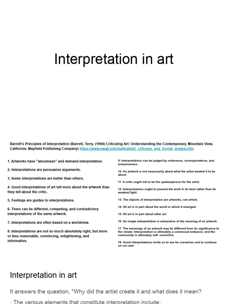 Interpretation in Art | PDF | Art