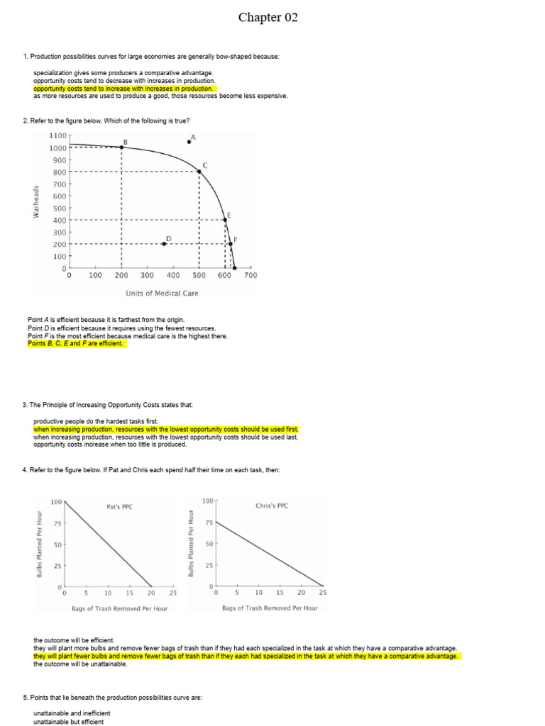 Chapter 02 MCQs Answer Key | PDF