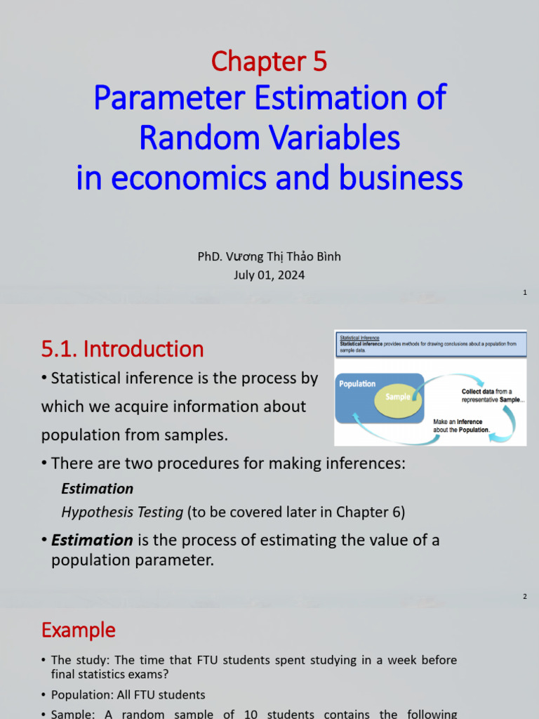TOAE201-Slides-Chapter 5. Parameter Estimation - New | PDF