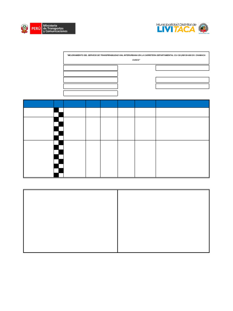 Fichas Inventario Vial - Carretera Livitaca - Chamaca03 | PDF