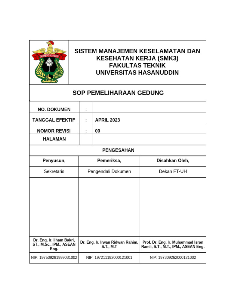 13 SOP Pemeliharaan Gedung | PDF