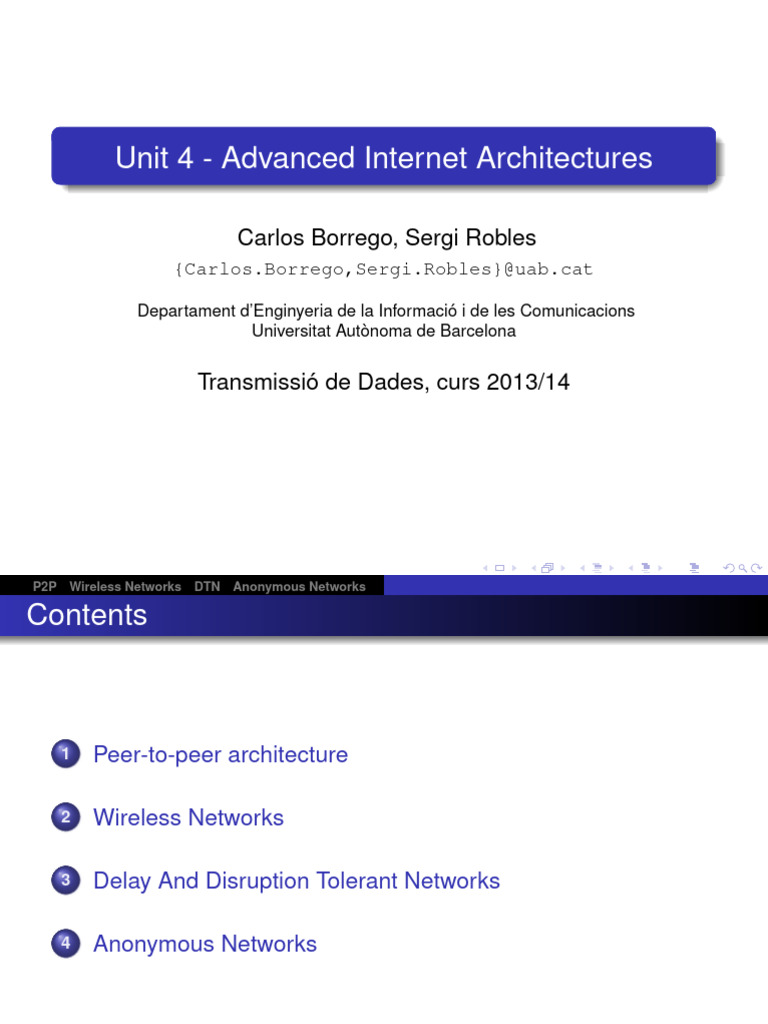 Advanced Internet Architecture P2P | PDF