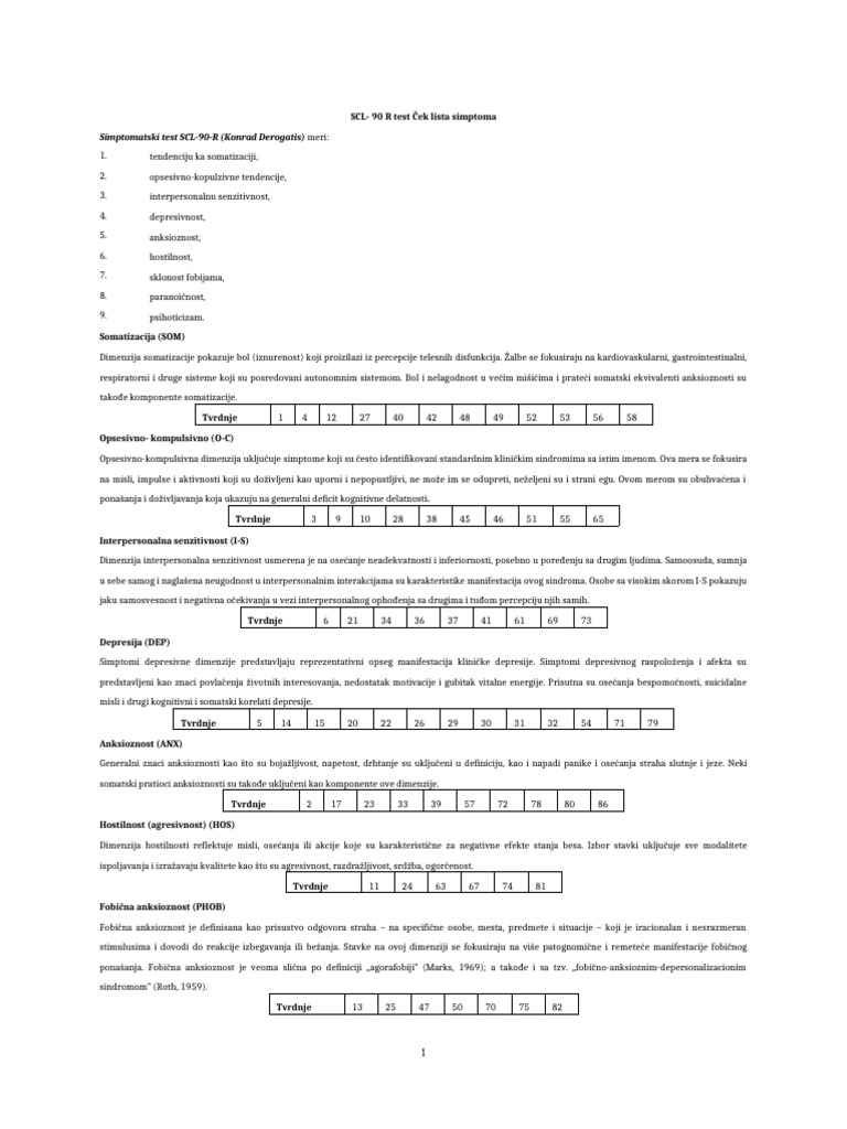 Indikatori SCL | PDF