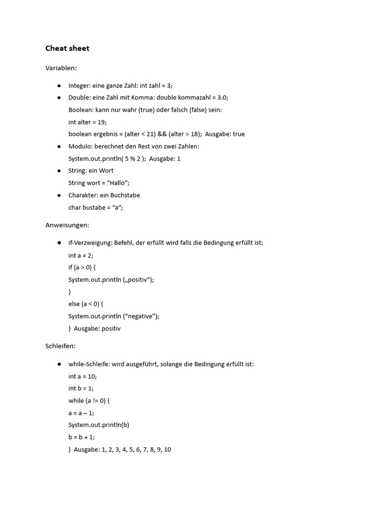Cheat Sheet 2 | PDF