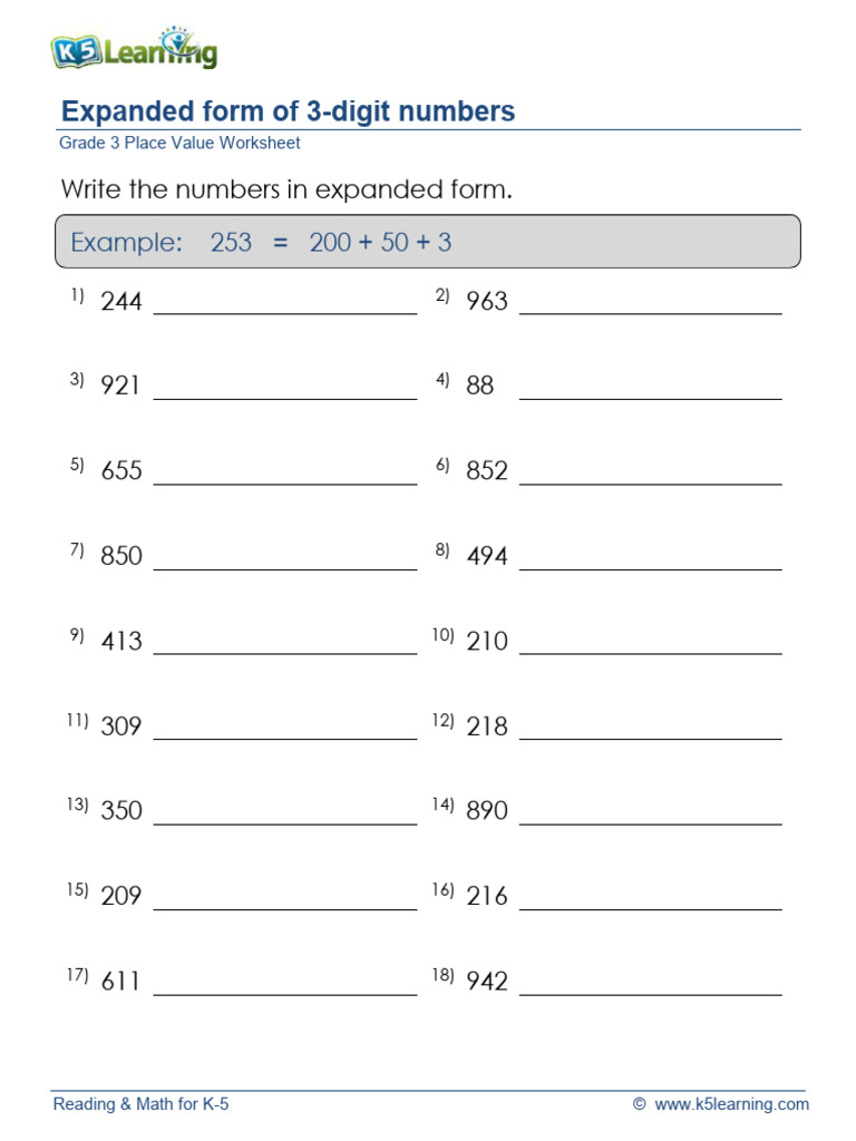 Grade 4 Expanded Form Ewt | PDF