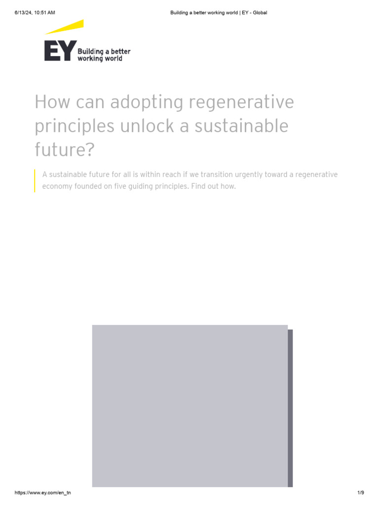 Building A Better Working World - EY - Global | PDF