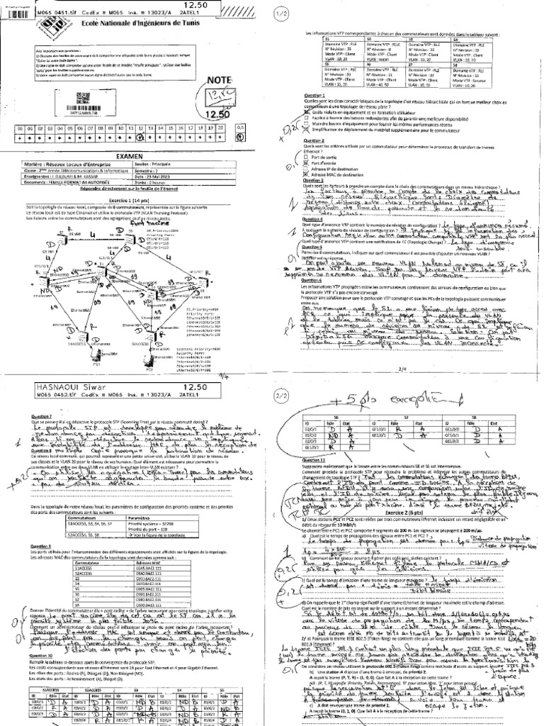 Examen RLE 2023 | PDF