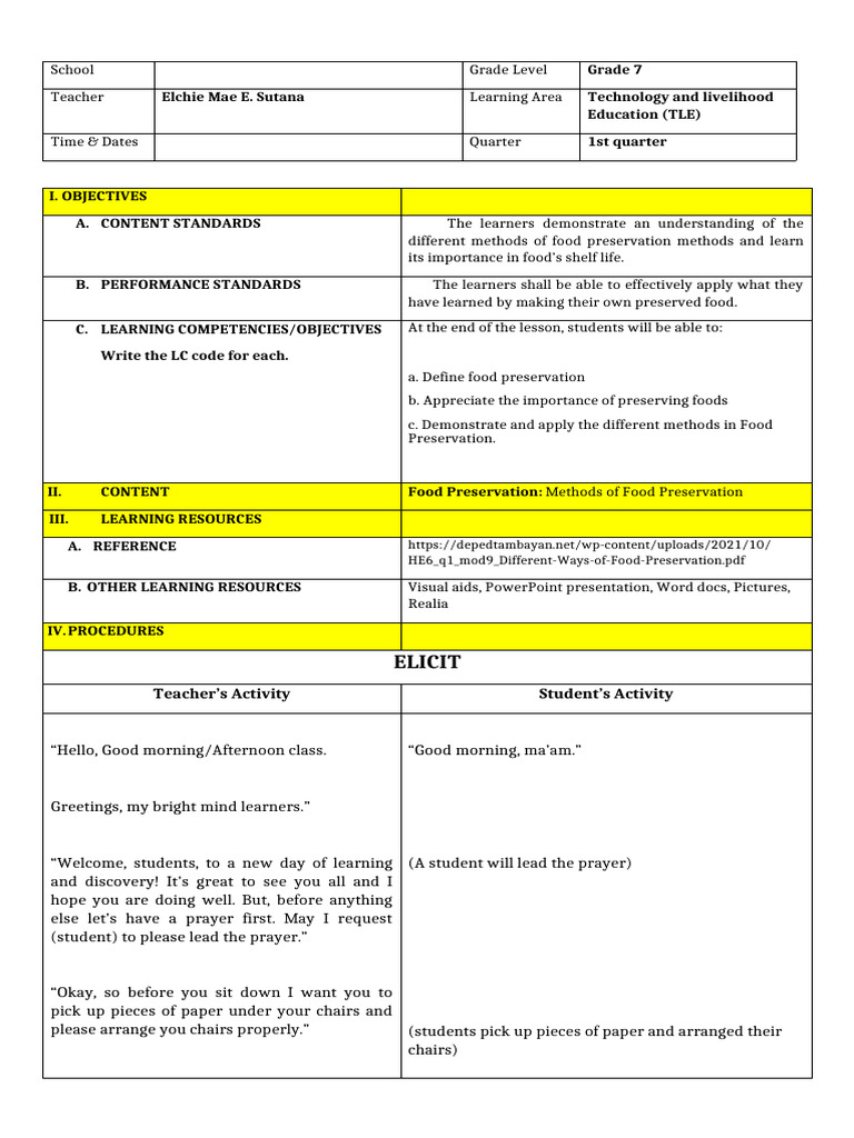 LESSON PLAN 7es (SUTANA) 2ND | PDF