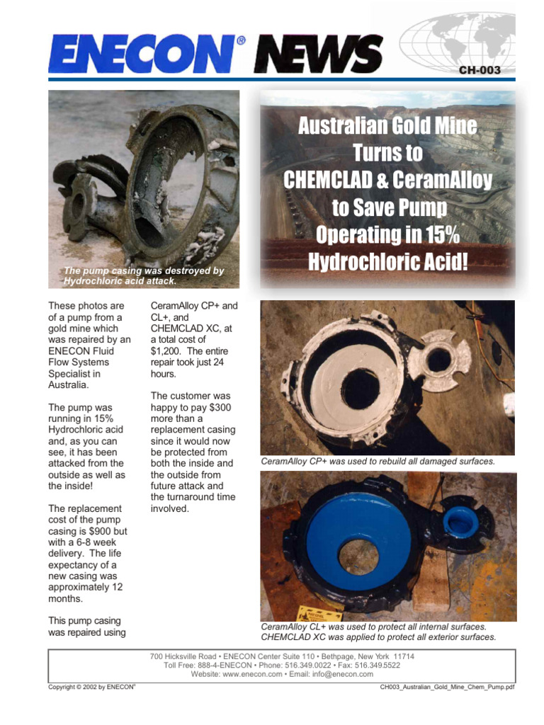 CH-003-CHEMCLAD CERAMALLOY Mine Chem Pump | PDF