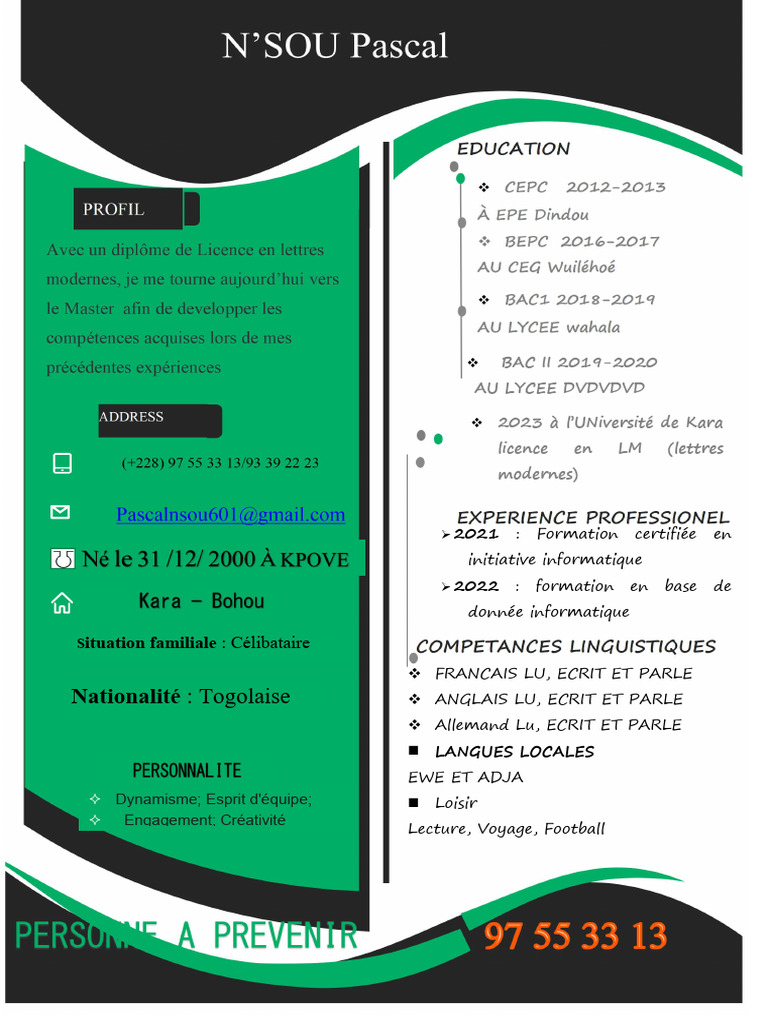 CV Pascal - PDF 1 | PDF