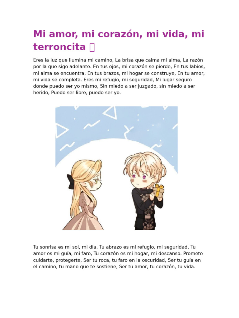Carta Poema para Mi Terroncita | PDF