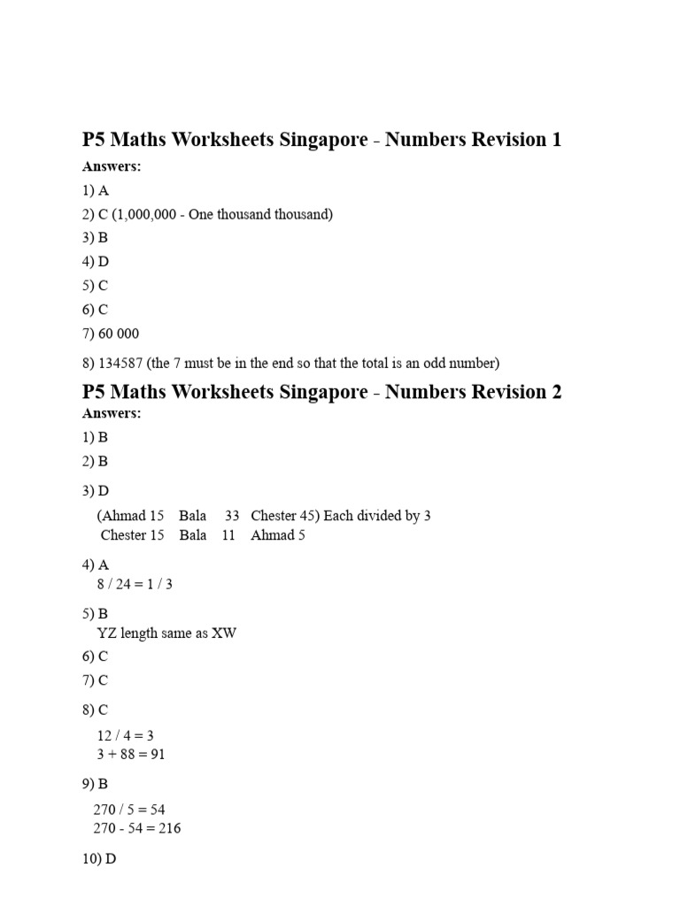 Jaydon Maths English Exercise p5 ANSWER | PDF