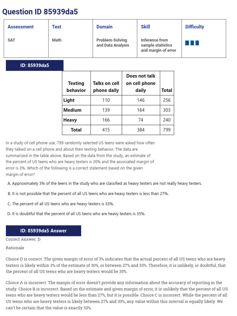 Problem Solving And Data Analysis 277 Questions PDF