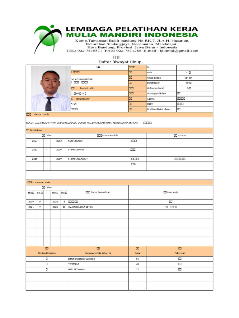 Contoh CV | PDF