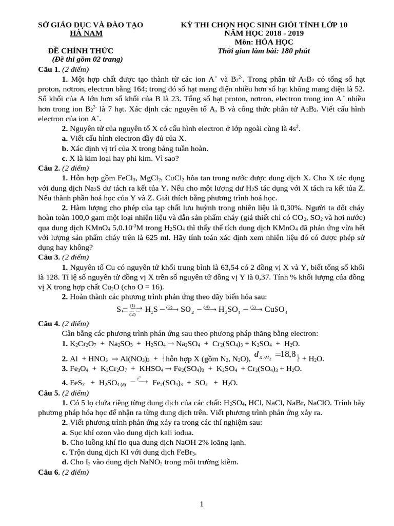 (HH10) - (Hà Nam) - (2018 - 2019) | PDF