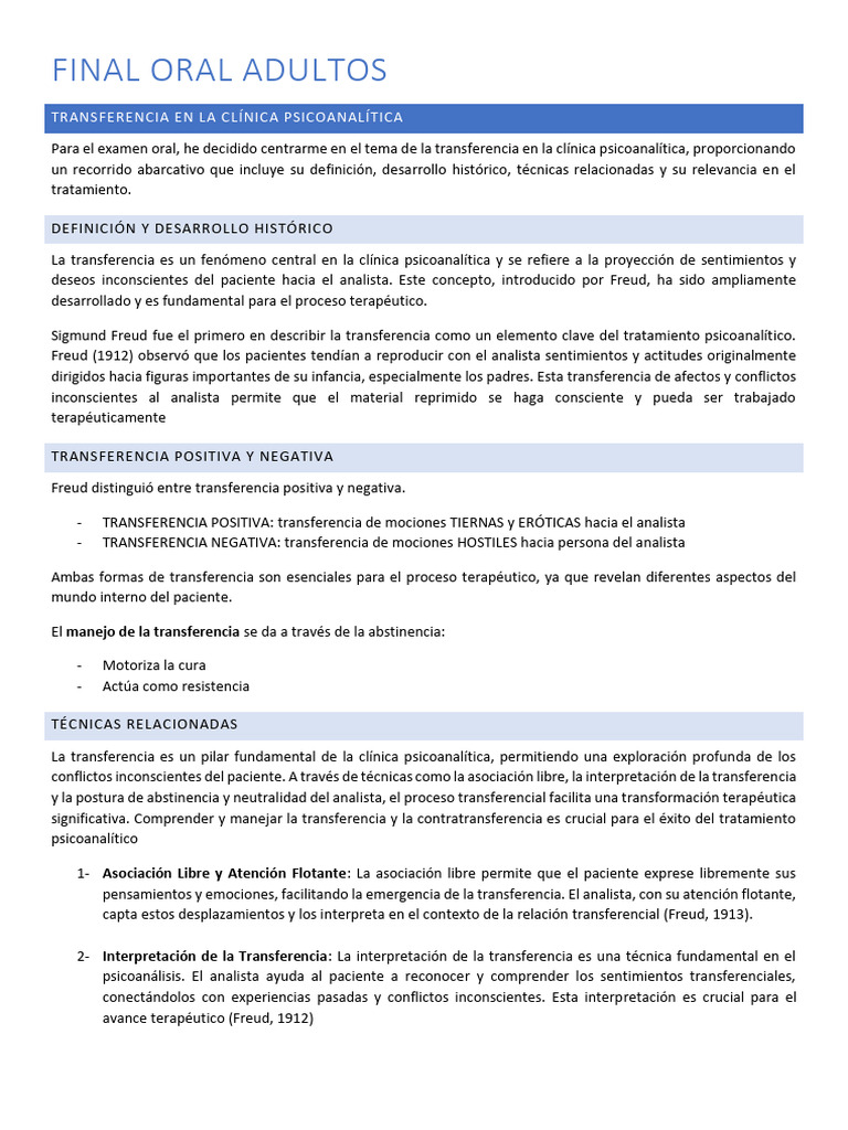 Final Oral Adultos | PDF