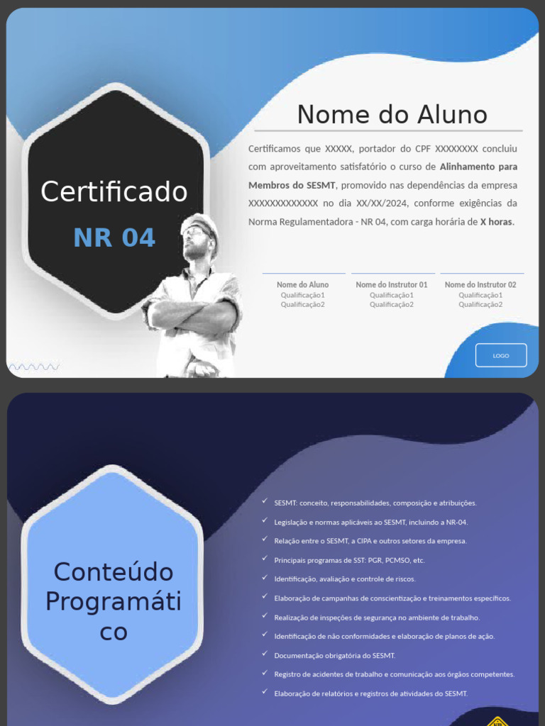 Certificado NR 04 | PDF