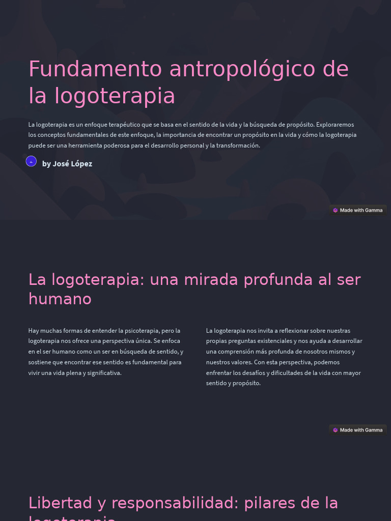 Fundamento Antropologico de La Logoterapia | PDF
