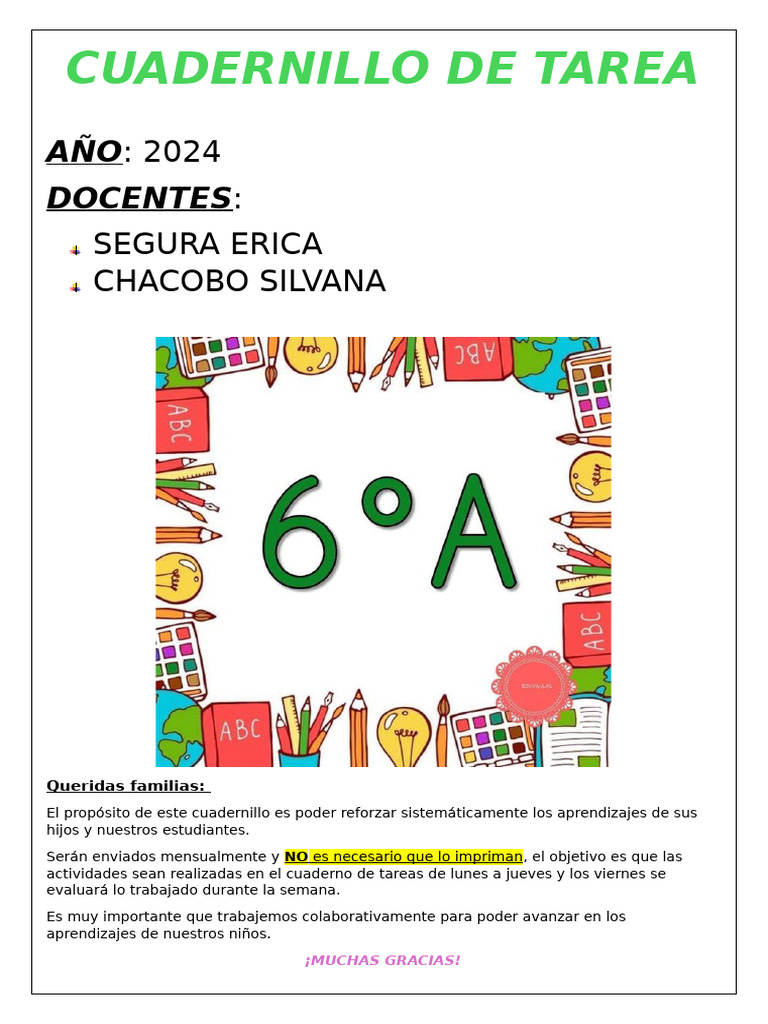 CUADERNILLO DE Matemáticas y Lengua 2024 | PDF