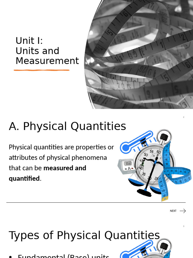 Unit I Units and Measurements 1 | PDF