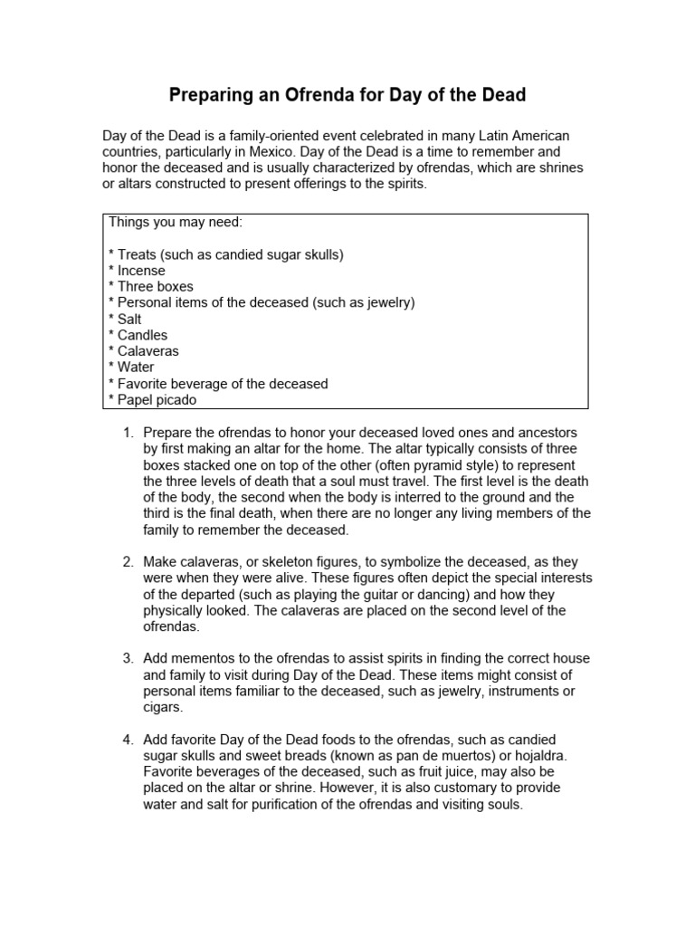 Ofrenda | PDF | Traditions | Folklore