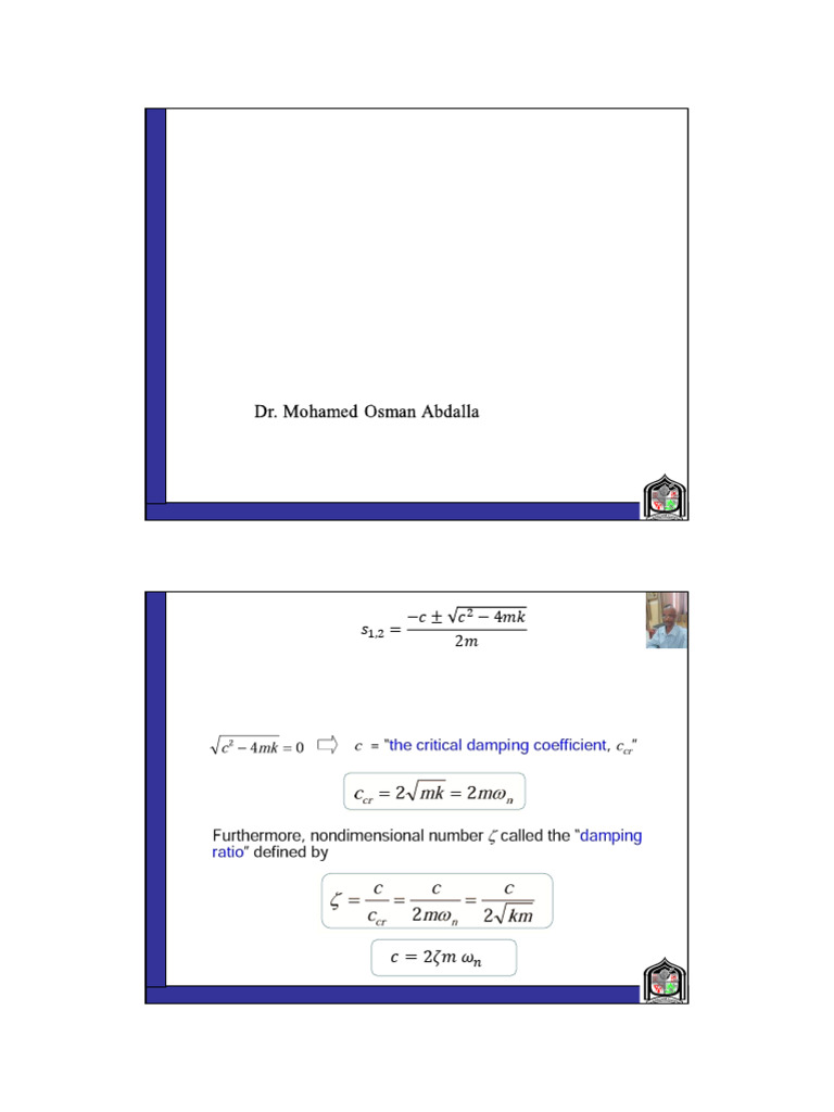 Dapmed Vibrations SDOF - Part 2 | PDF