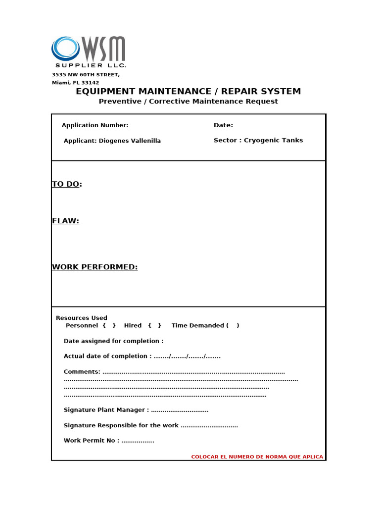 Maintenance System WSM | PDF