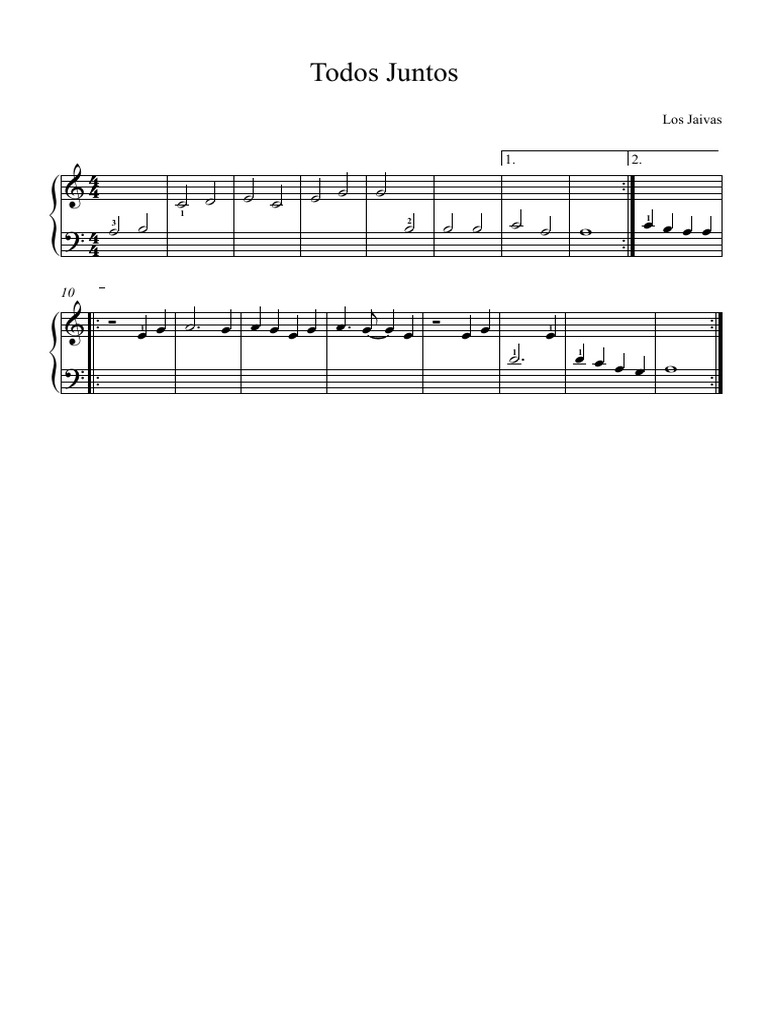 Todos Juntos - Partitura Completa | PDF