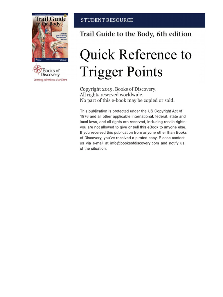 Trail Guide Trigger Points | PDF