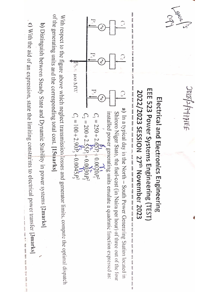 Power System Analysis 2222 | PDF