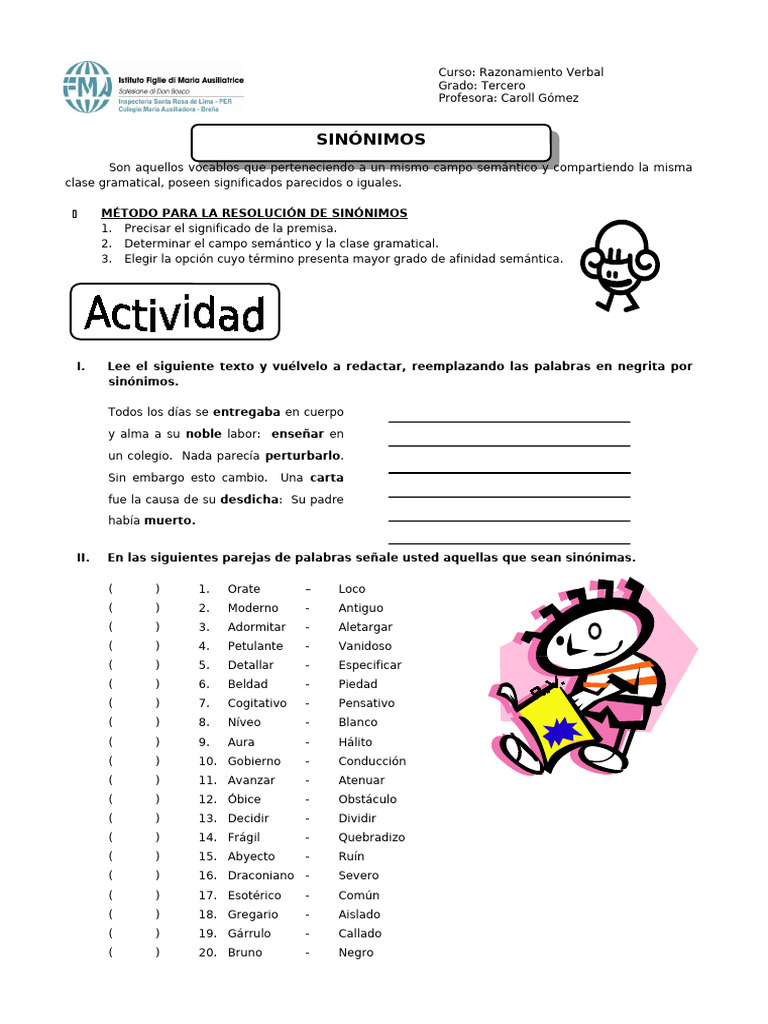 Sinónimos | PDF