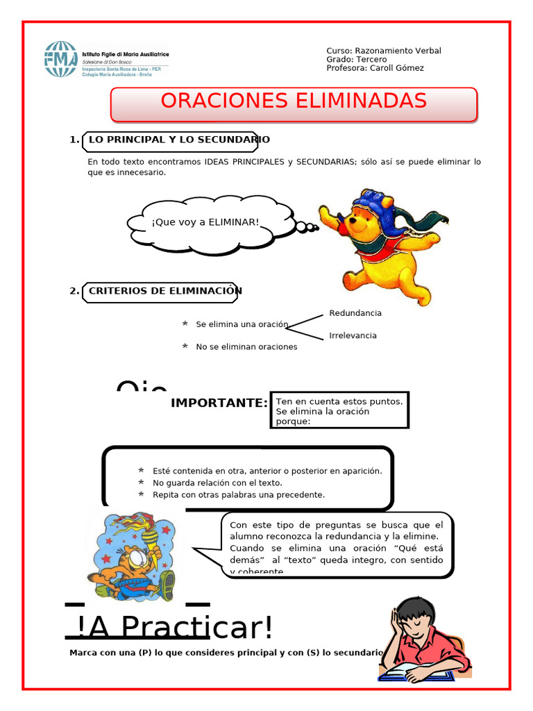 Oraciones Eliminadas | PDF