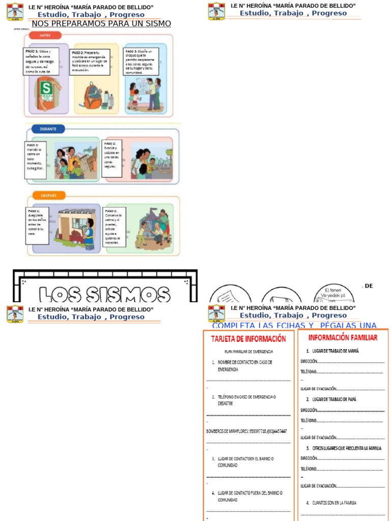 Fichas PS Ii Simulacro Nacional Mulipeligro | PDF