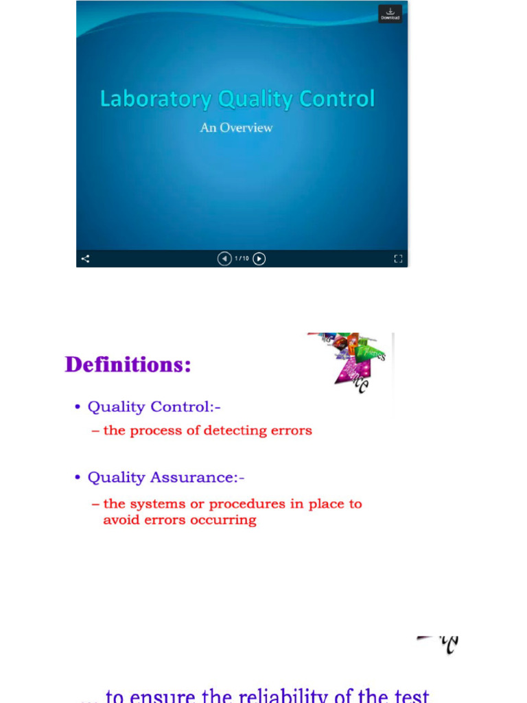 Lab 1 Qualitycontrol | PDF