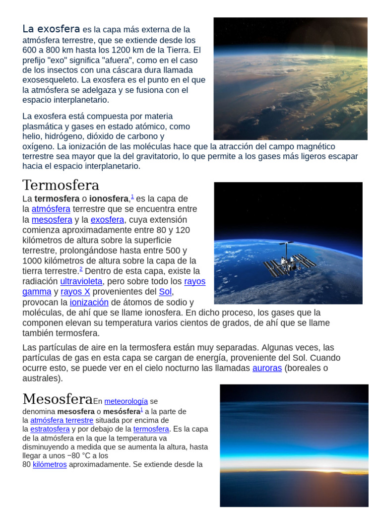 La Exosfera Es La | PDF