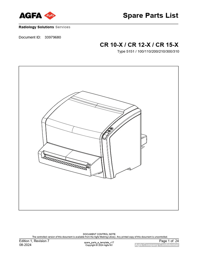 CR 10-X CR 12-X CR 15-X - Spare Parts List | PDF
