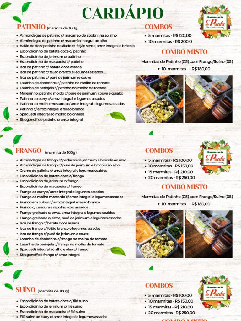 Cardápio Novo | PDF